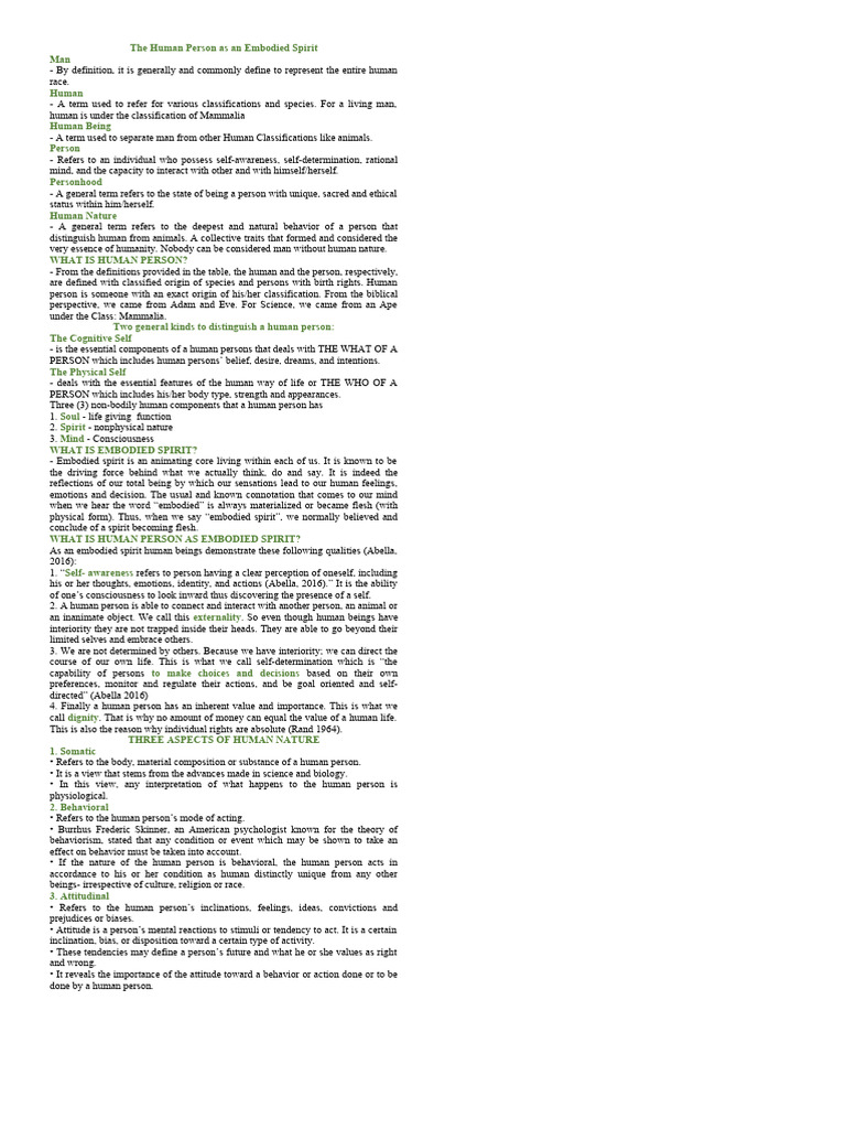 Philosophy Notes Lesson 6 | PDF | Soul | Mind