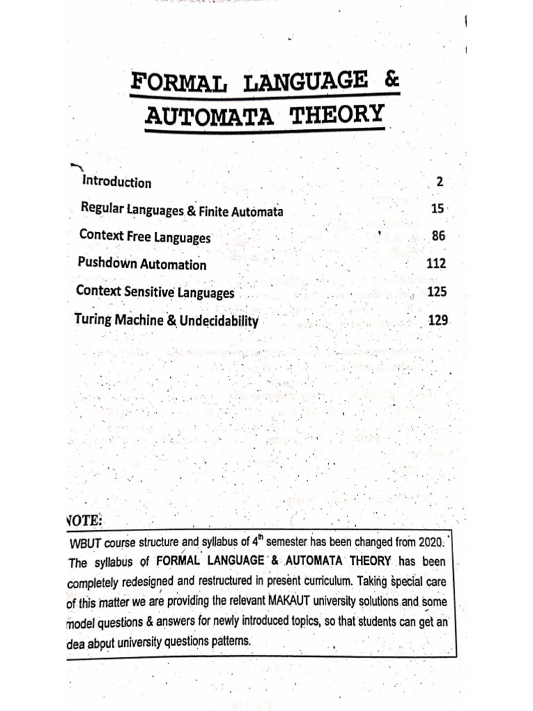4th Sem Automata | PDF