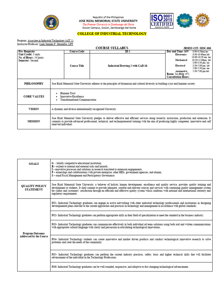 Drawing2-syllabus-2024 | PDF | Technical Drawing