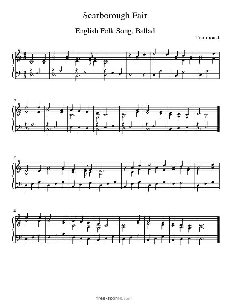 (Free Scores - Com) - Traditional Scarborough Fair 142945 924 | PDF ...