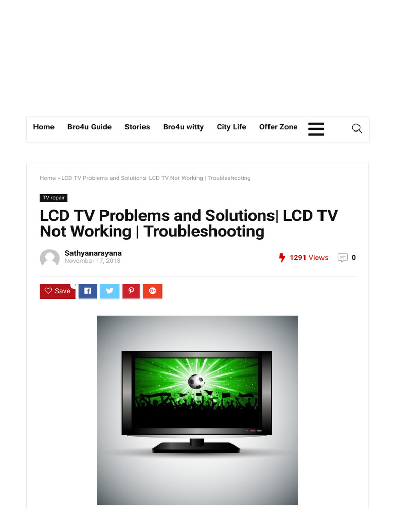 LCD TV Problems and Solutions - 1588166939321 | PDF | Television ...