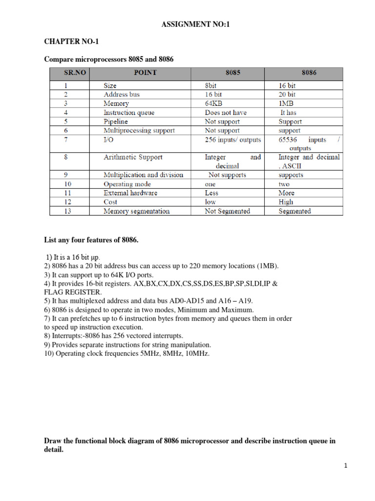 Assignment No 1 | Download Free PDF | Central Processing Unit | Pointer ...