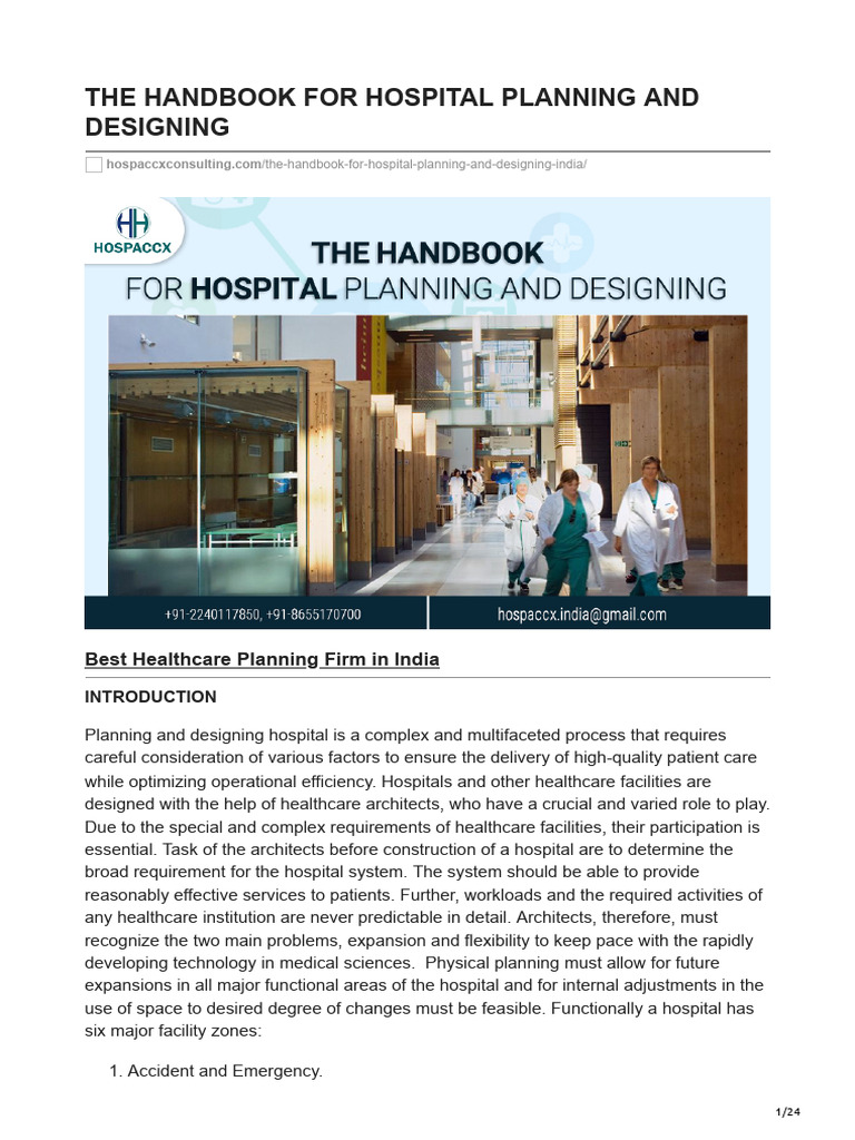 The Handbook For Hospital Planning and Designing | Download Free PDF ...