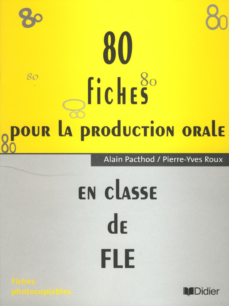 80 Fiches Pour La Production Orale | PDF