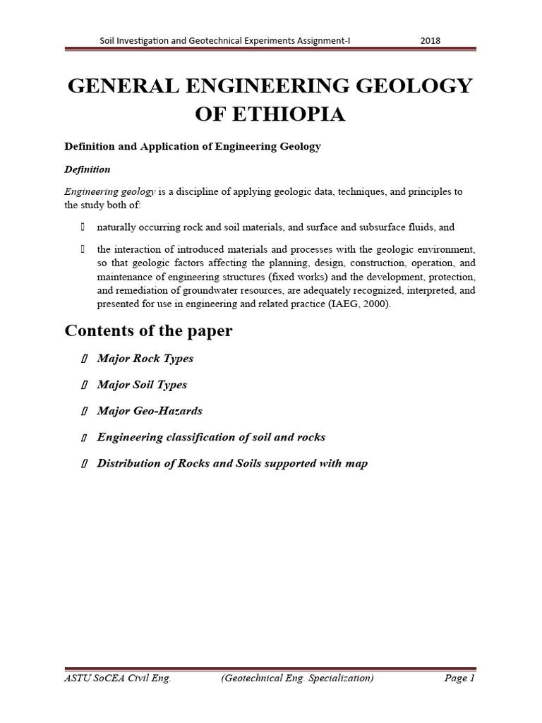 Geology Assignment | PDF | Rock (Geology) | Geology