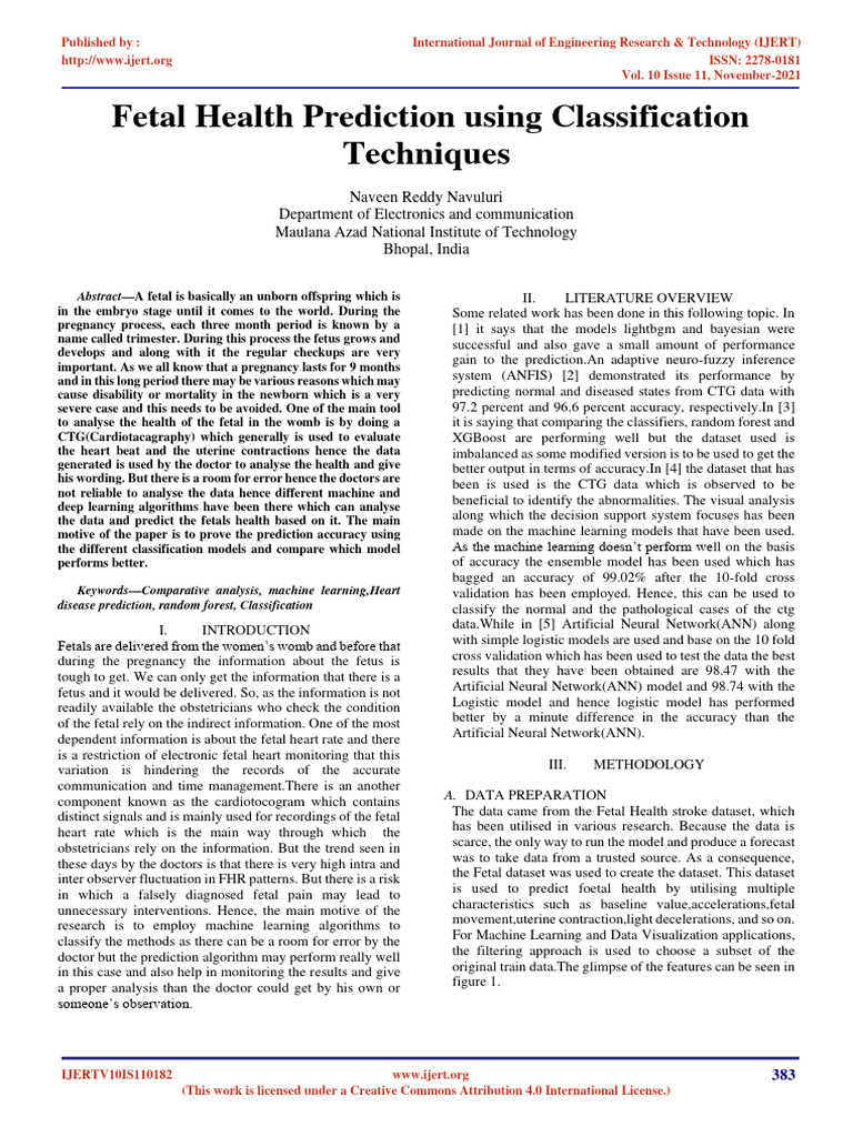 Fetal Paper | Download Free PDF | Machine Learning | Artificial Neural ...