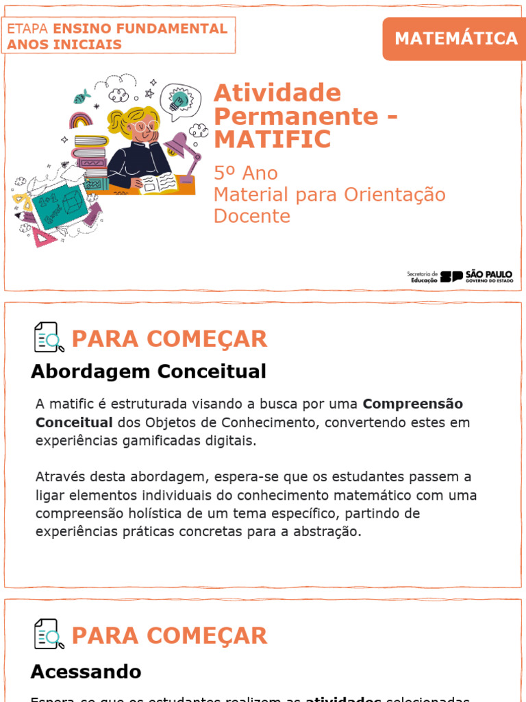 5º_ano_-_Atividade_Permanente_Matific_-_1º_Bimestre.pptx | PDF | Pedagogia | Algoritmos