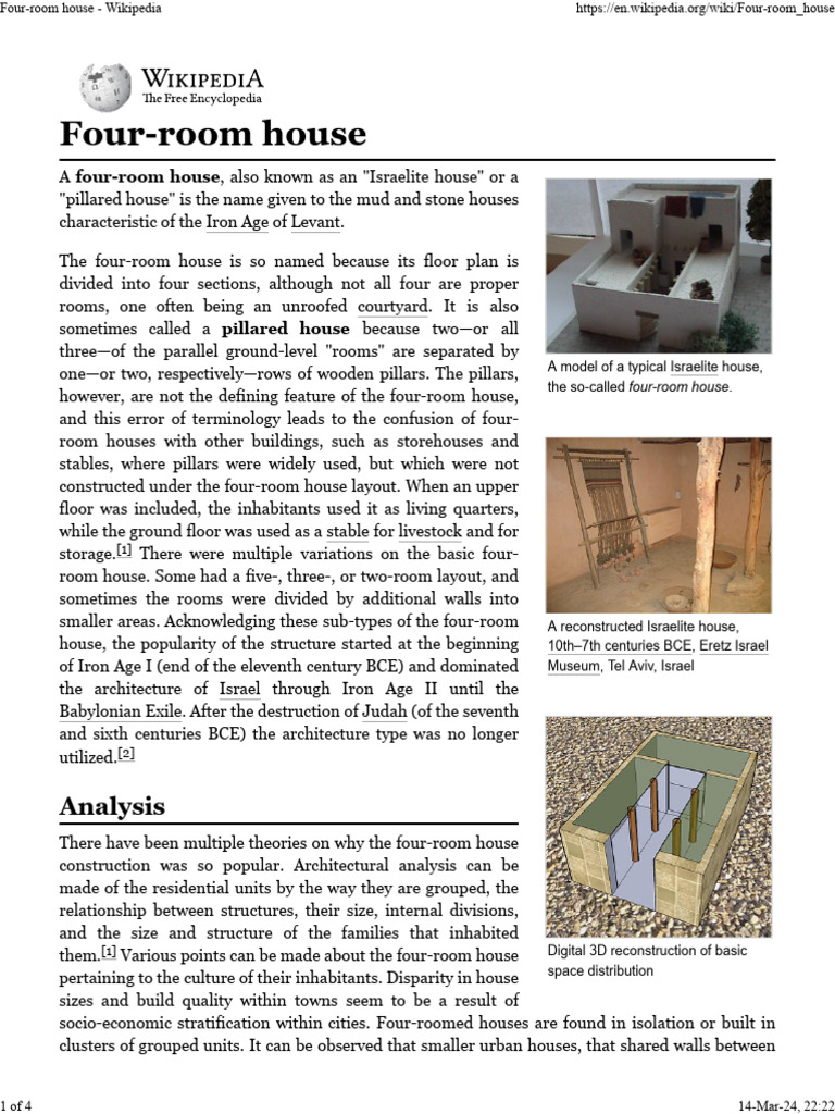 Israelite Four-Room House Overview | PDF | Houses