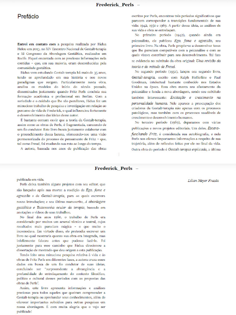 TEXTO 01 - Frederick Perls Vida e Obra | PDF