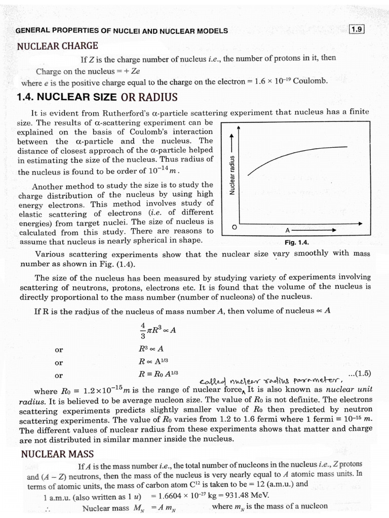 2 Nuclear Charge, Size (Radius) & Nuclear Mass | PDF