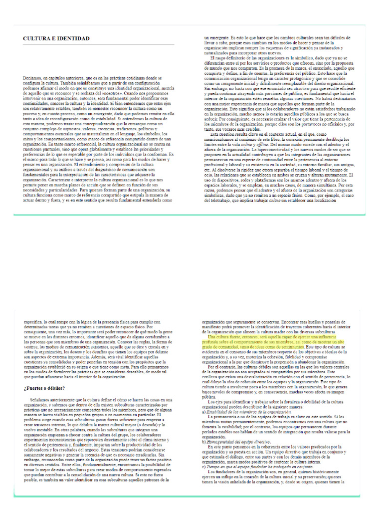 Cap. Cultura e Identidad | PDF