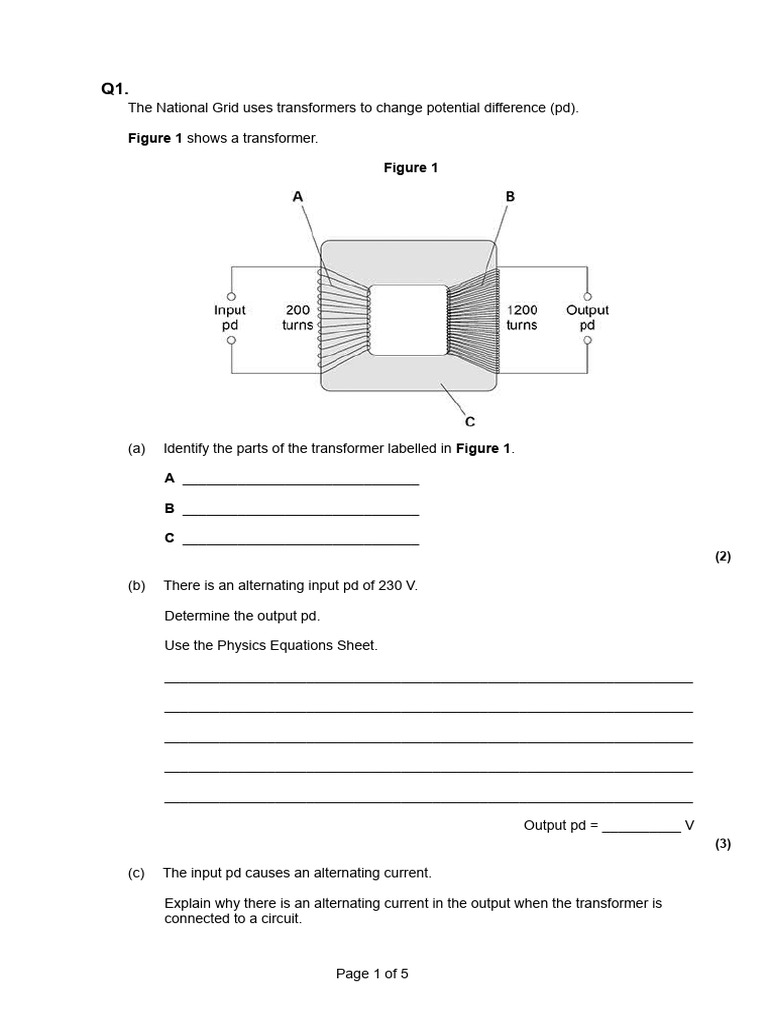 Transformer homework | PDF | Transformer | Inductor