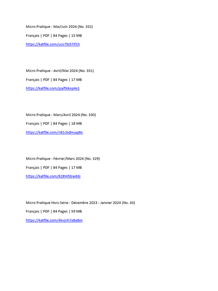 Pack MAGAZINE Micro Pratique | PDF | Ordinateurs