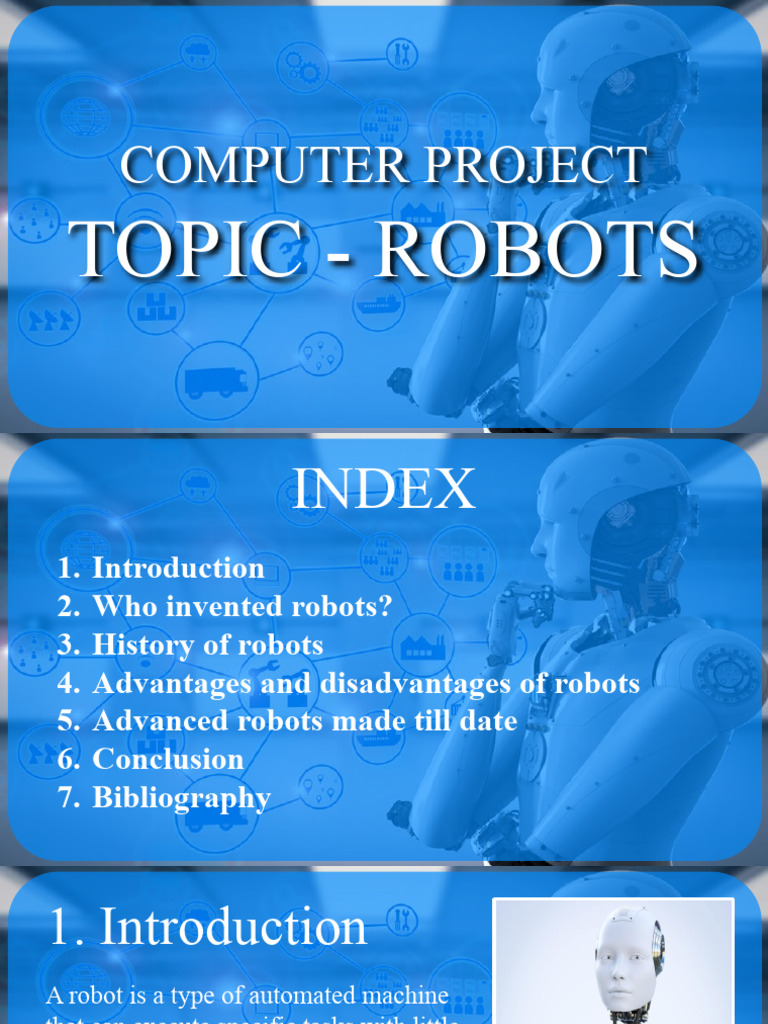 COMPUTER PROJECT TOPIC - ROBOTS - New | PDF | Robot | Robotics