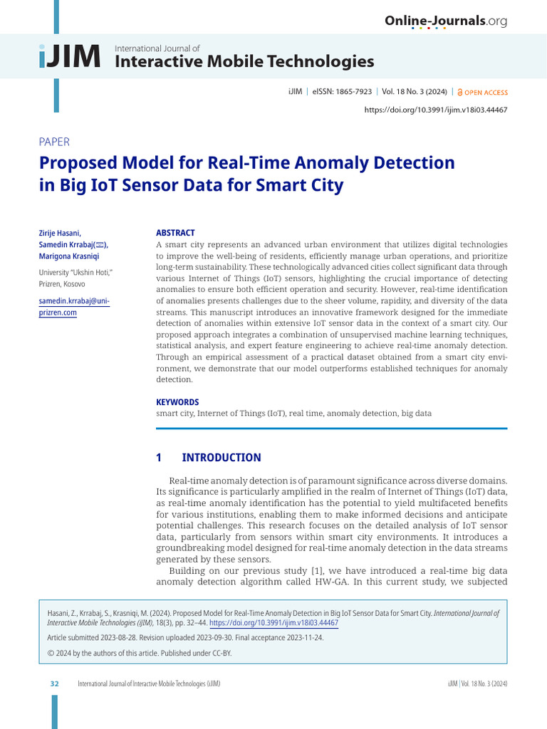 Interactive Mobile Technologies: Proposed Model For Real-Time Anomaly ...