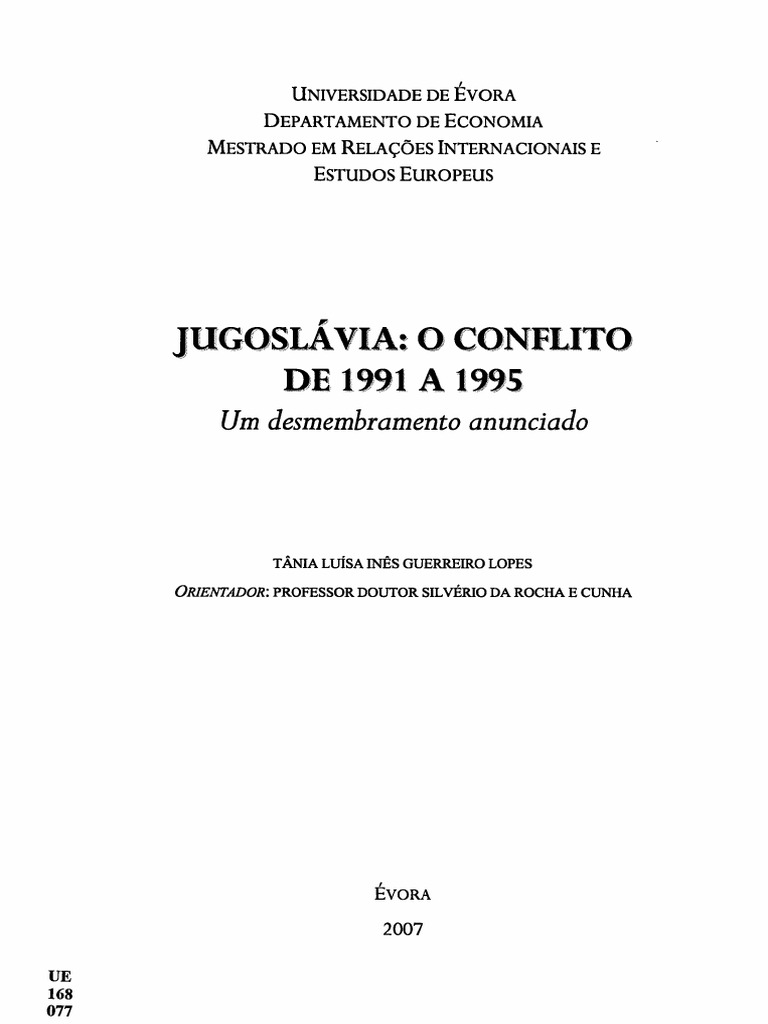 Tânia Luísa Inês Guerreiro Lopes - Tese de Mestrado - 168 077 | PDF ...