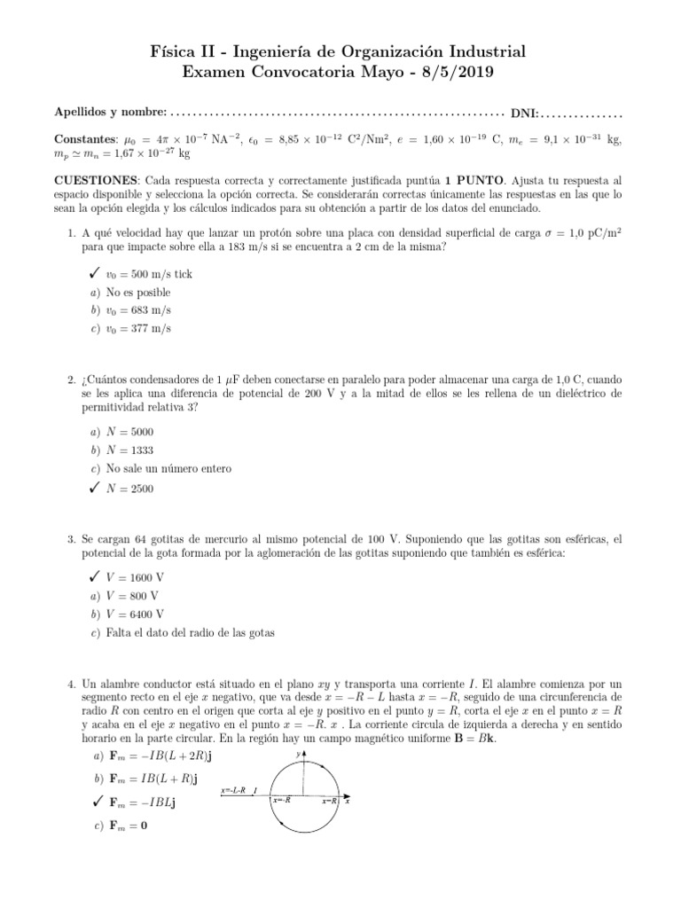 2018-19_mayo | PDF | Física Aplicada e Interdisciplinaria | Ciencias fisicas