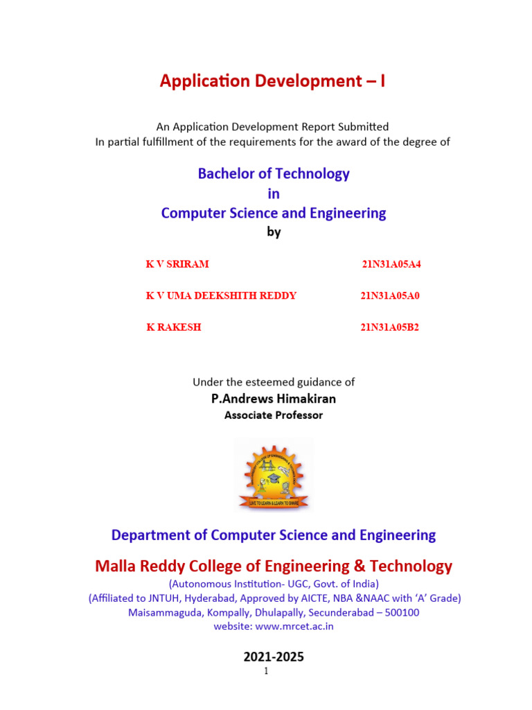Sriram APP Development | PDF | Class (Computer Programming) | World Wide Web