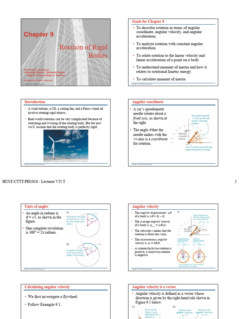 09 Lecture Outline | PDF | Rotation Around A Fixed Axis | Acceleration