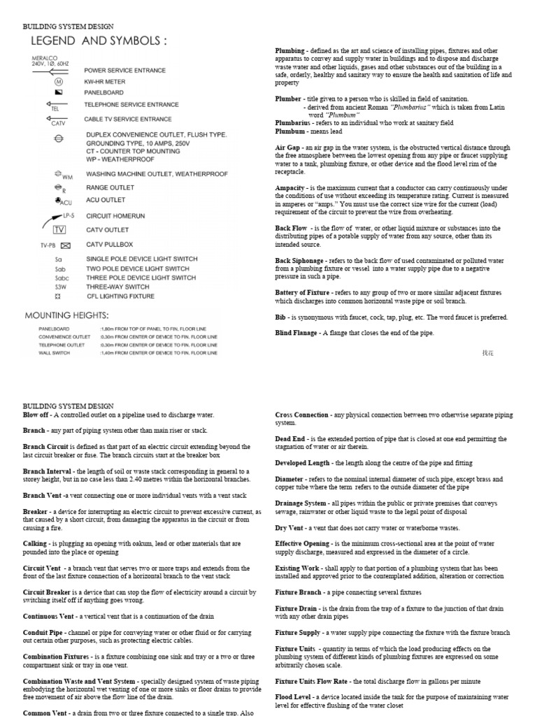 BSD Reviewer With Electrical Systems | PDF | Plumbing | Sewage Treatment