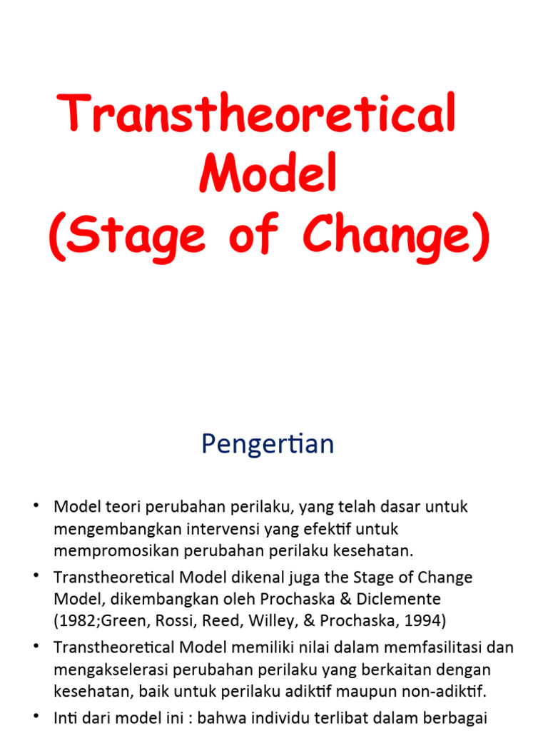 13.transtheoritical Model | PDF
