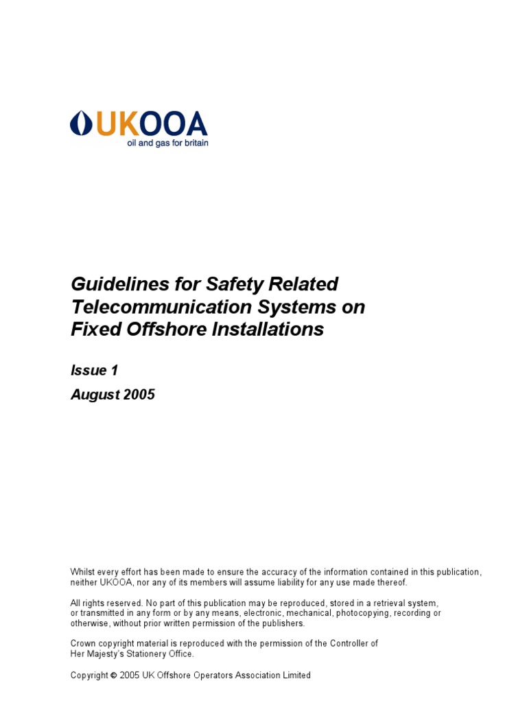 UKOOA Telecoms Guidelines | PDF | Telecommunications ...