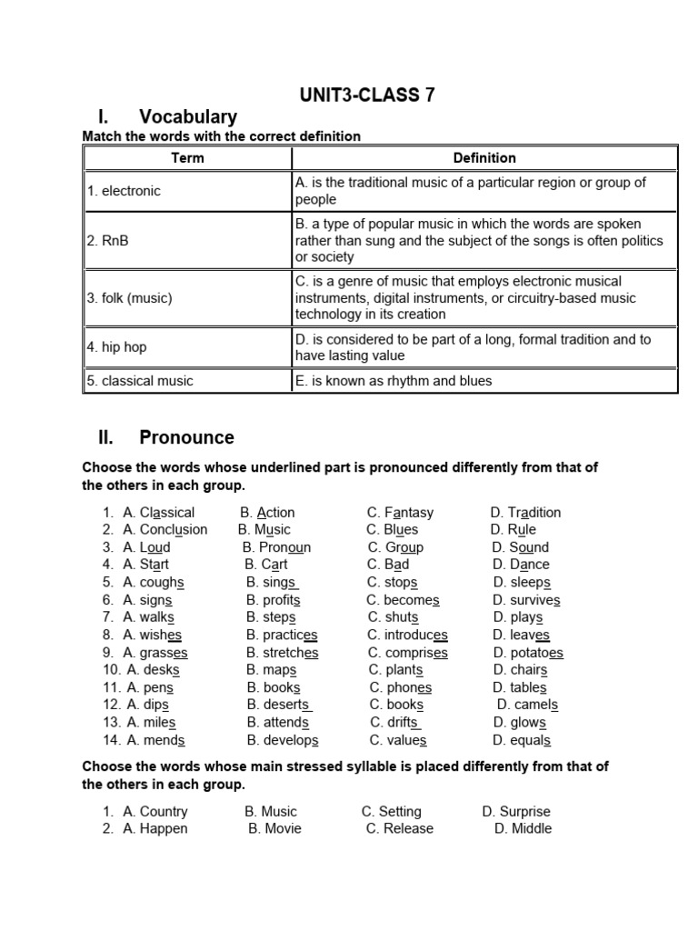 UNIT3 - Class7 | PDF | Linguistics | Languages