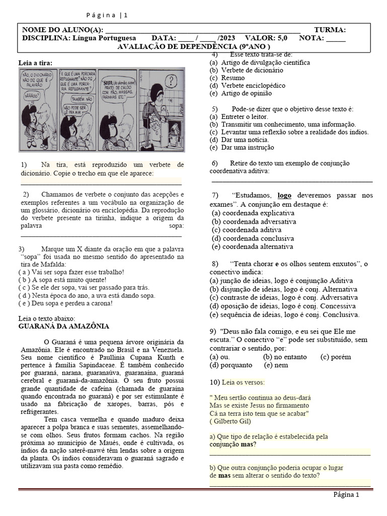 Bucolismo e Conjunções em Português | PDF
