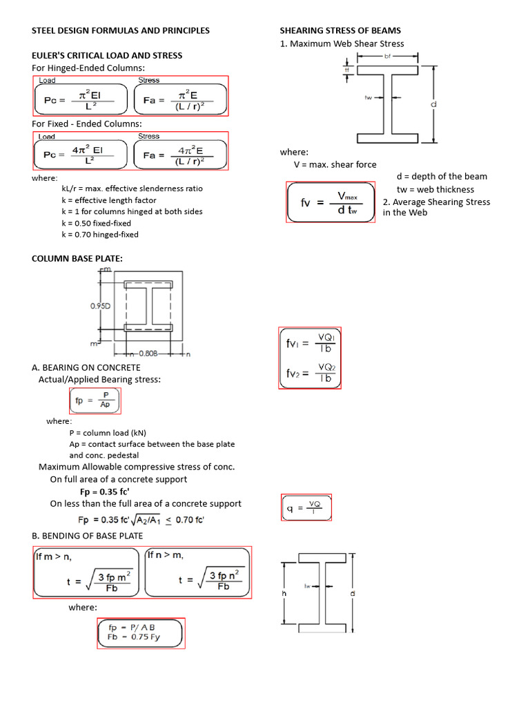 steel-design-formulas-and-principles_compress | PDF | Bending | Beam (Structure)