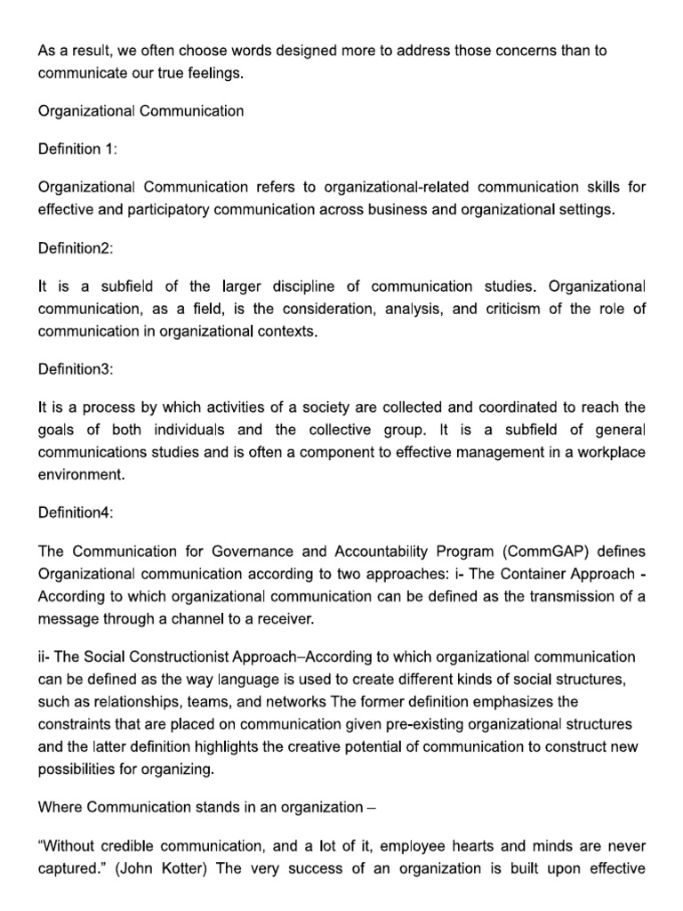 Why Communication is Lifeline | PDF