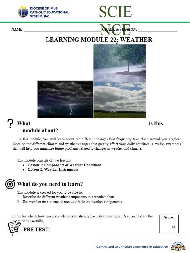 Elem - Science4 - M22 - 4Q Edited | PDF | Weather | Rain