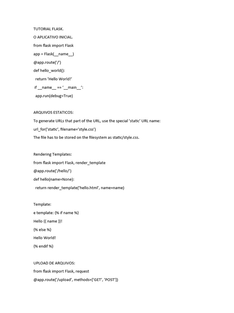 TUTORIAL FLASK | PDF | Login | Hypertext