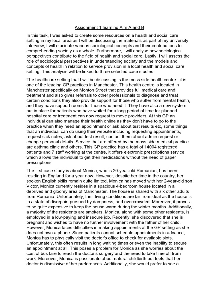 Sociological Perspectives in Health Care Analysis | PDF | Health Equity ...