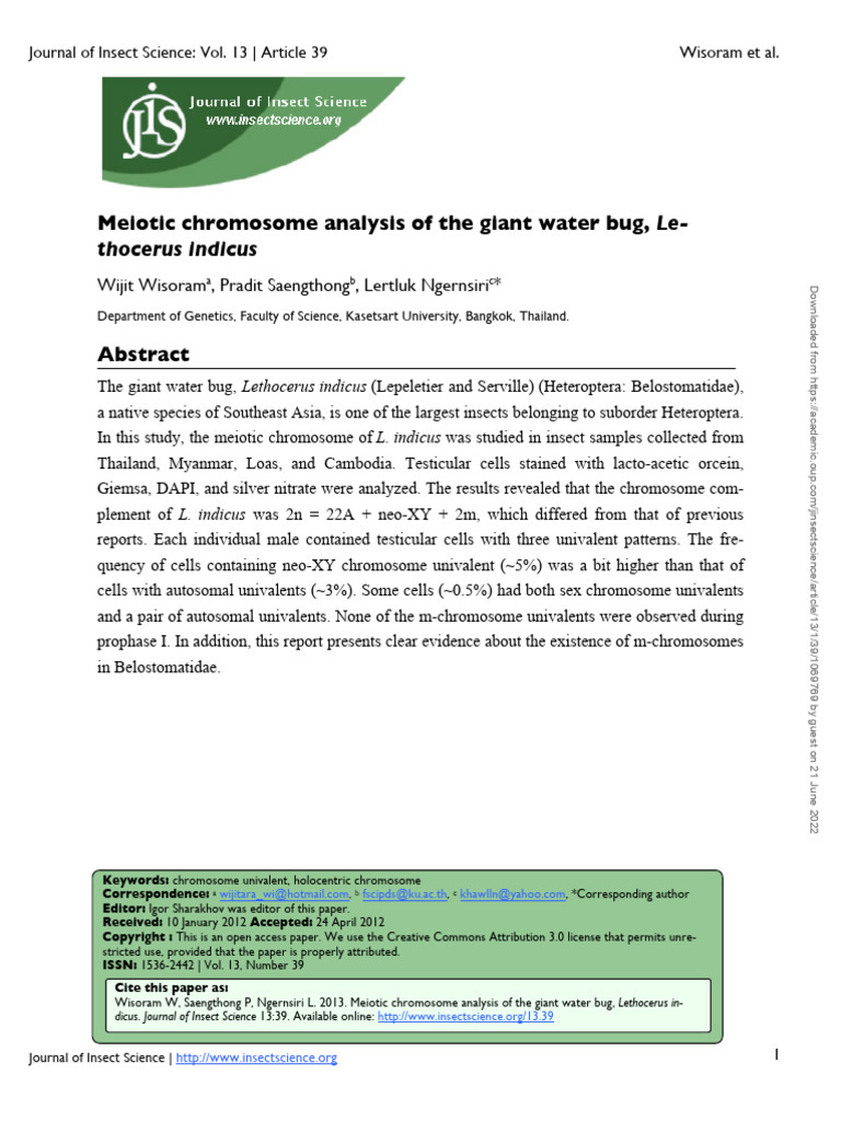 Jis13 0039 | PDF | Meiosis | Chromosome