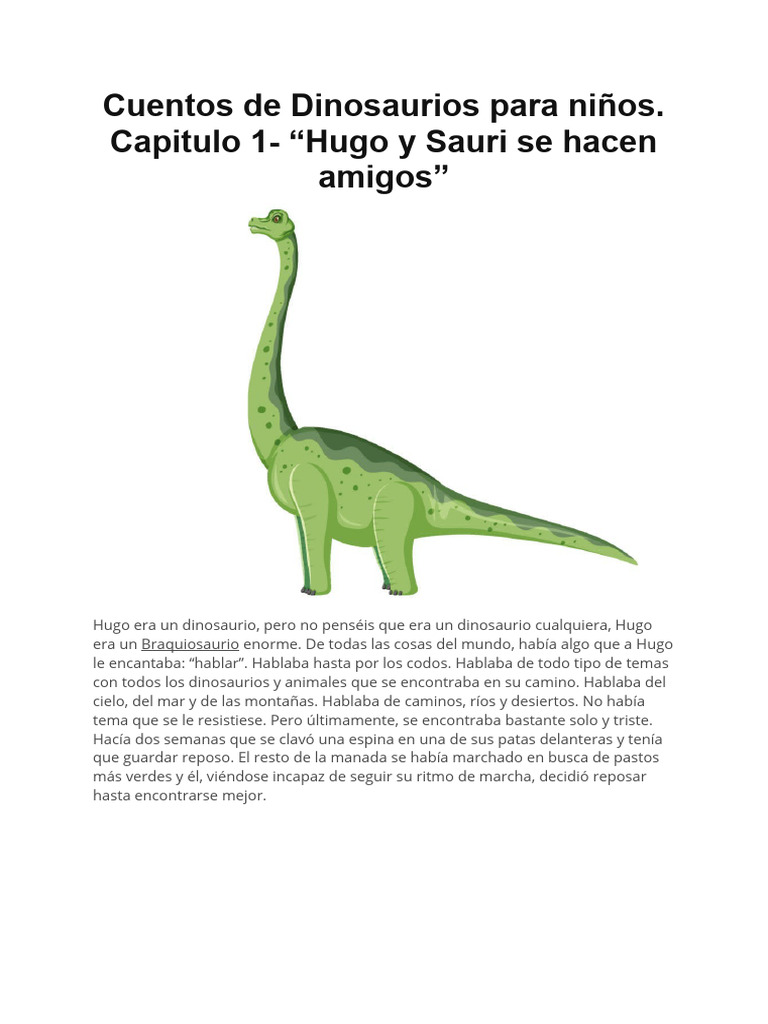 Cuentos de Dinosaurios para Niños | PDF | tiranosaurio | Dinosaurios