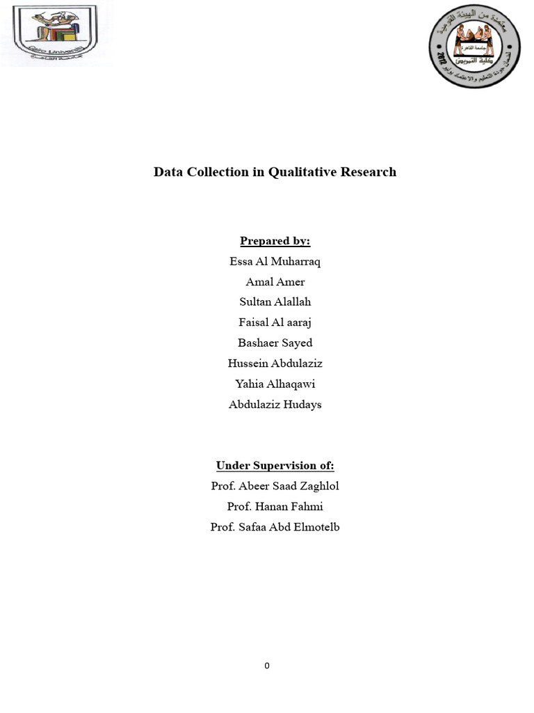 5 - Data Collection | PDF | Focus Group | Survey Methodology