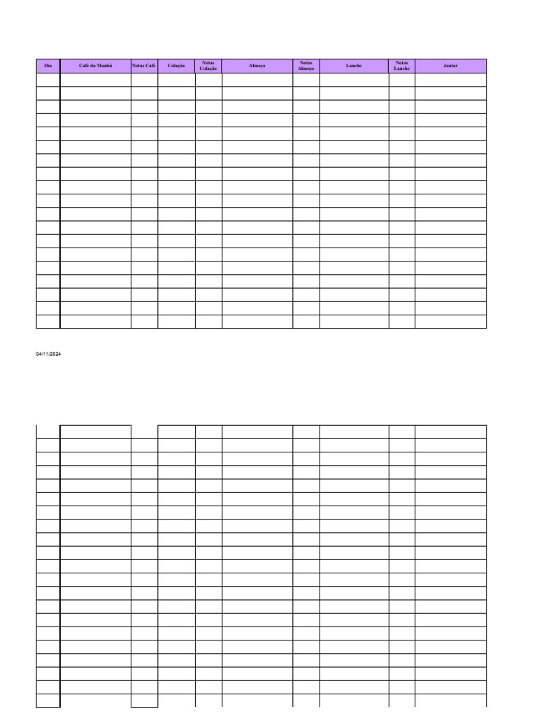 Dieta Das Notas - Tabelas | PDF | Caldo | Culinária