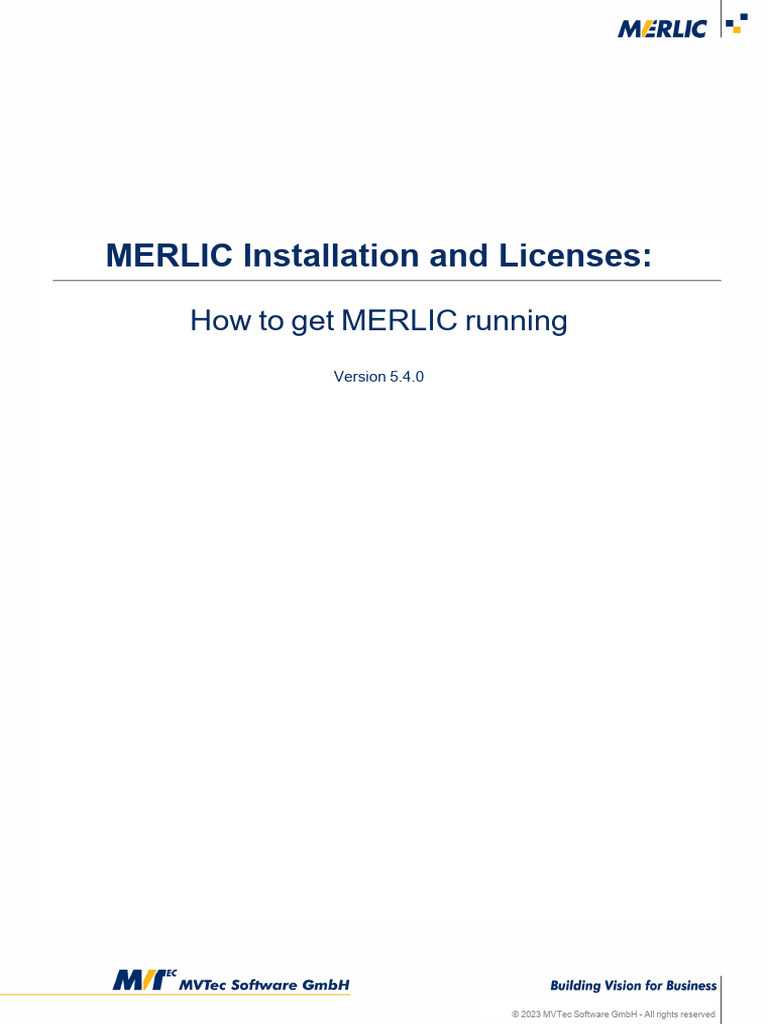 Merlic 5.4 Installation and Licenses | PDF | Installation (Computer Programs) | Computer File