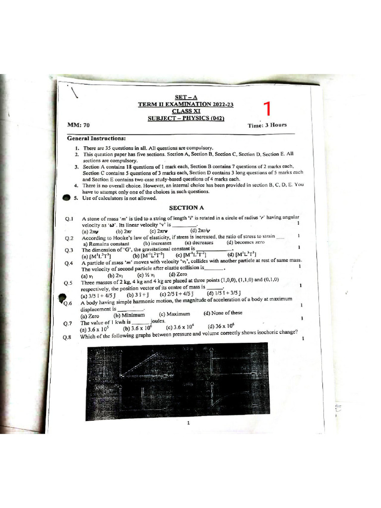 Last Year Question Paper | PDF