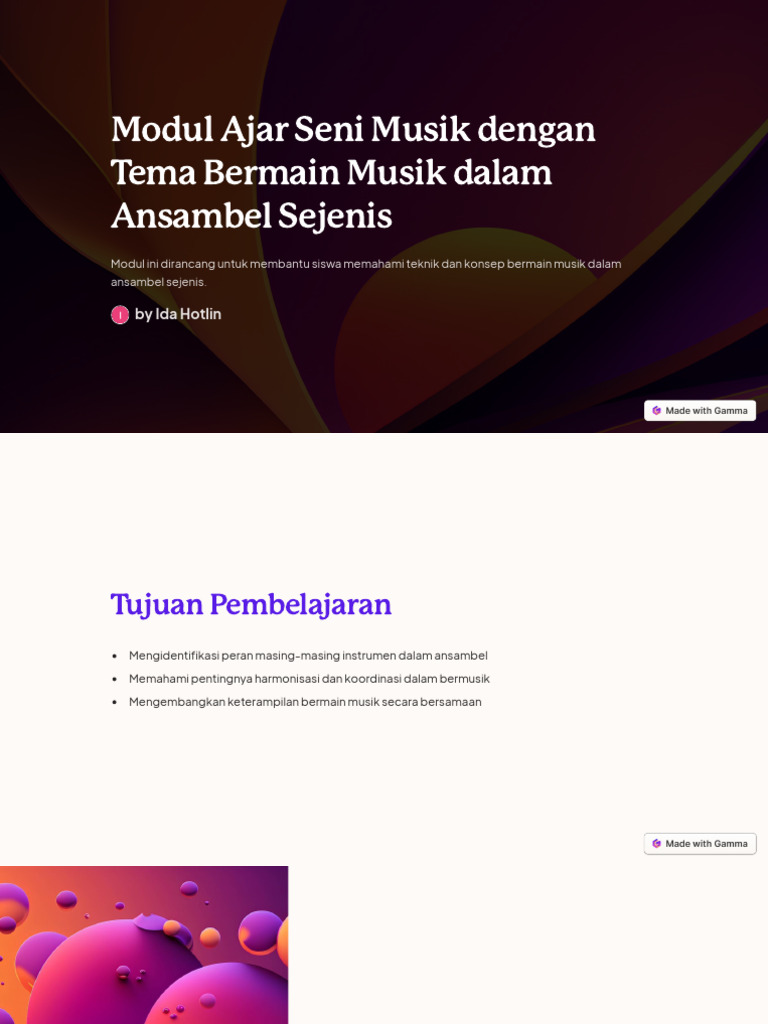 Modul Ansambel Musik Siswa | PDF | Seni