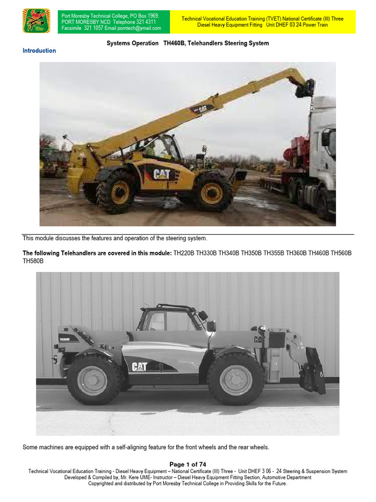 Telehandler Service Manual | PDF | Valve | Pump