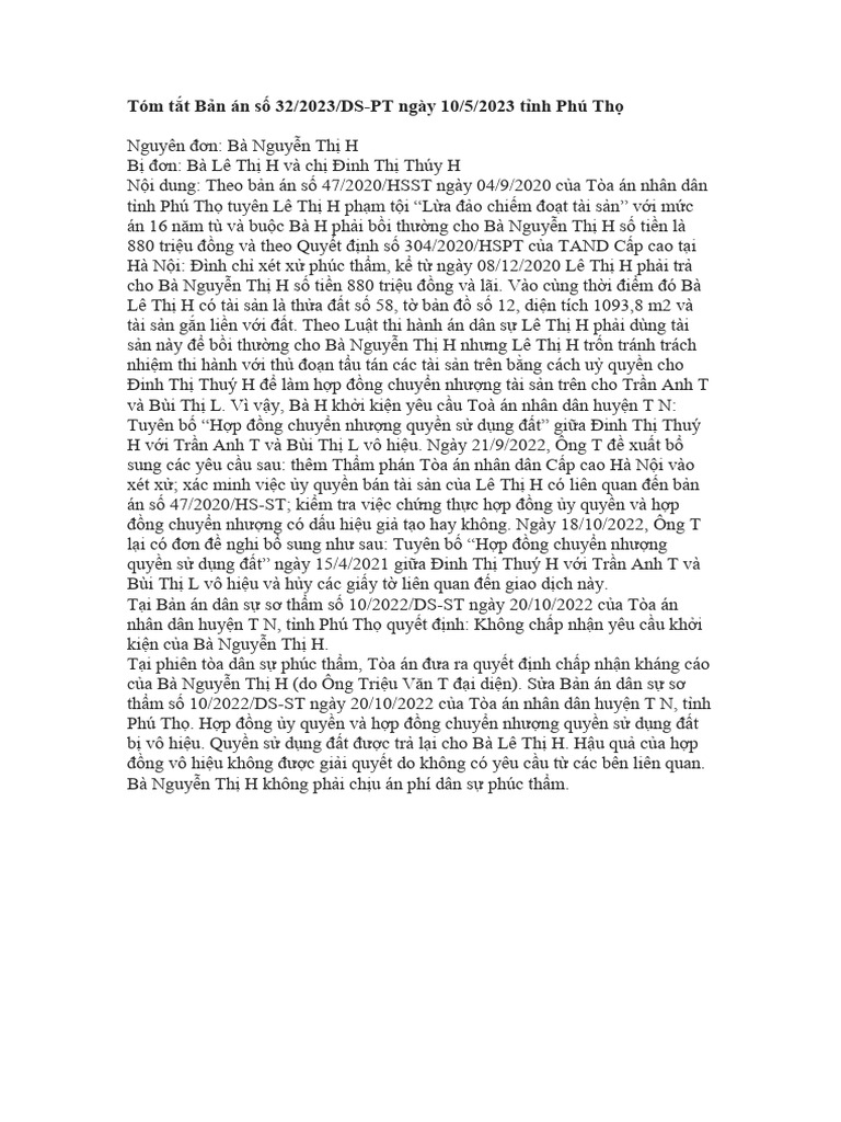 Tóm-tắt-Bản-án-số-32.docx-tl-htáng | PDF