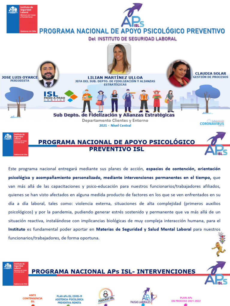 PRESENTACIÓN PLAN APs ISL COVID-19 - ASISTENCIA REMOTA PREVENTIVA - SUB. DEPTO. DE FIDELIZACIÓN ...