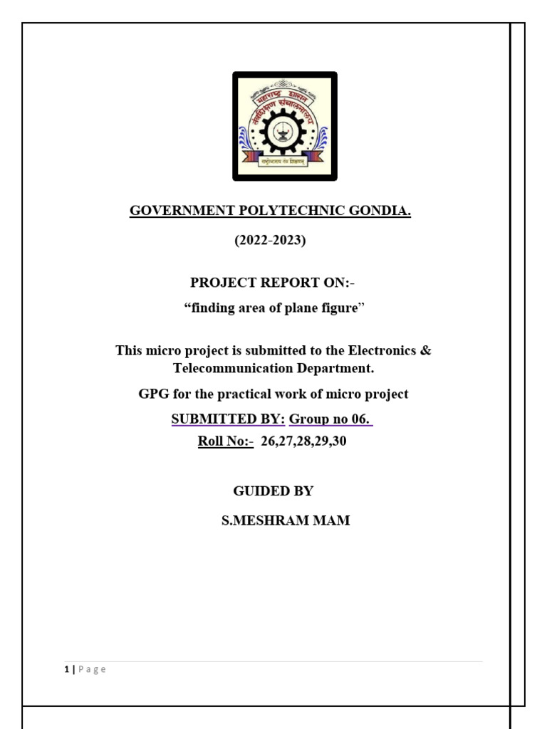 APURVA PART B MICRO-PROJECT Maths | PDF | Area | Shape