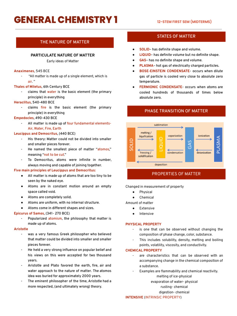 Gen Chem 1 (1s Midterms) | PDF | Ion | Chemical Compounds