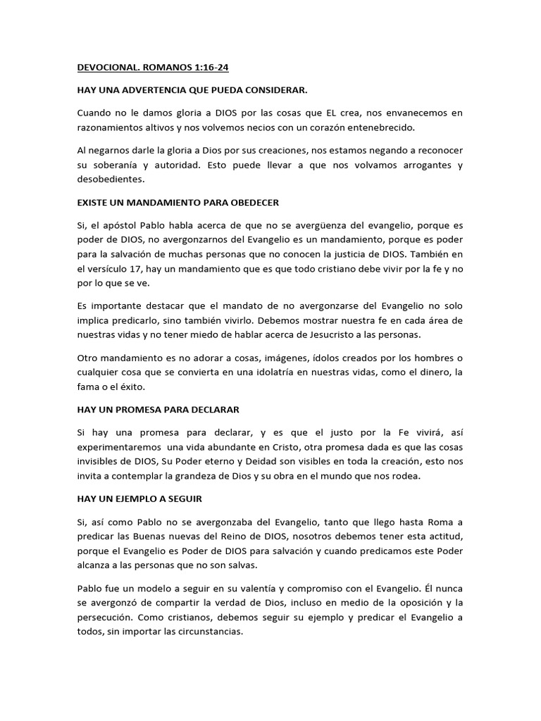 Devocional 1 | PDF | Dios | Salvación