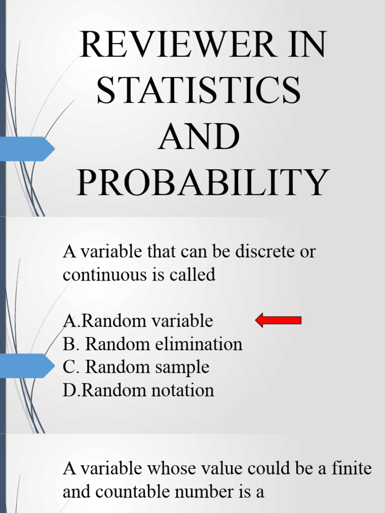 Reviewer in Stat Q3 1 | PDF | Probability Distribution | Random Variable