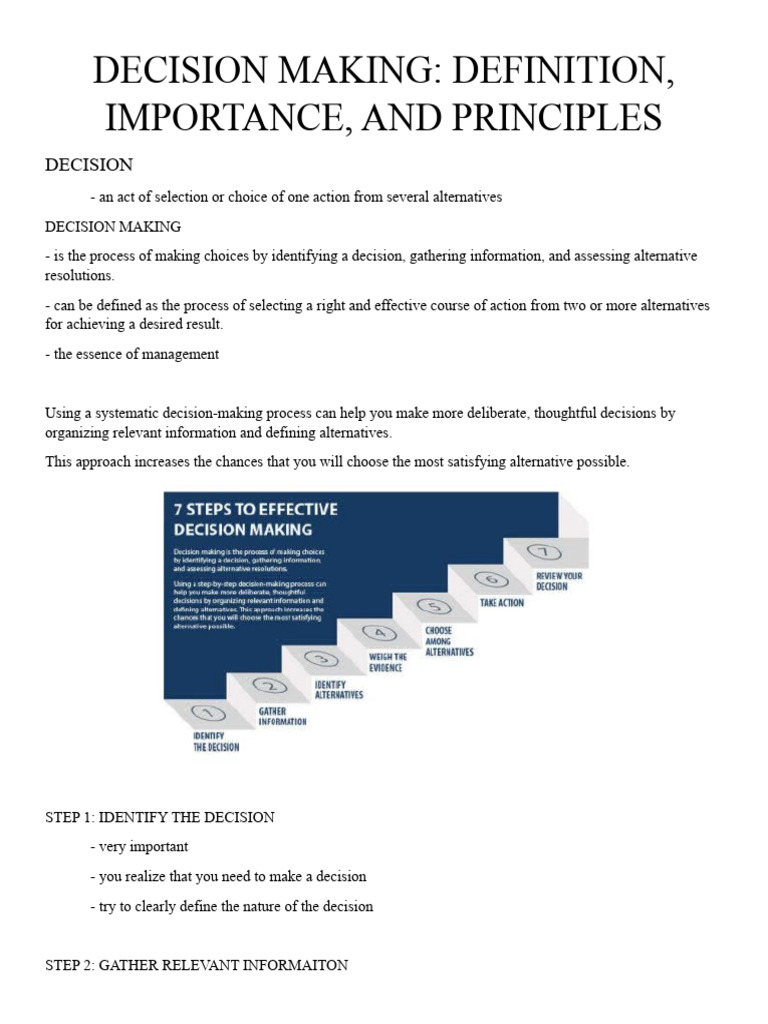 Chapter 7 Decision Making | PDF | Decision Making | Information