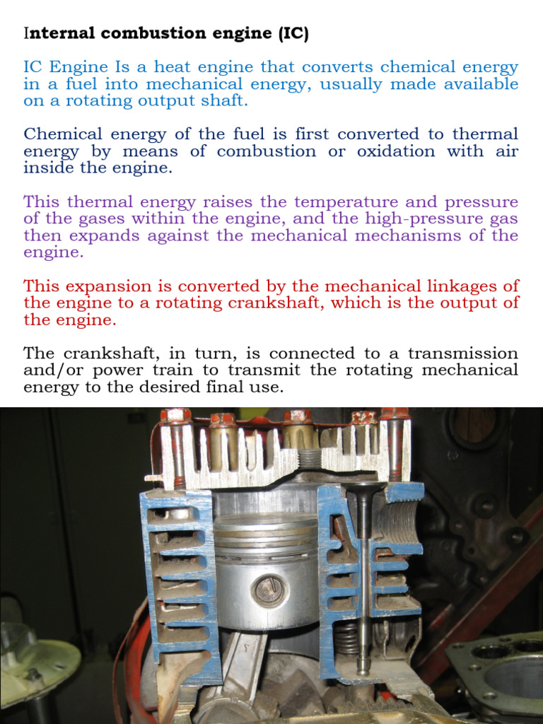 Internal Combustion Engine Guide | PDF | Internal Combustion Engine | Piston