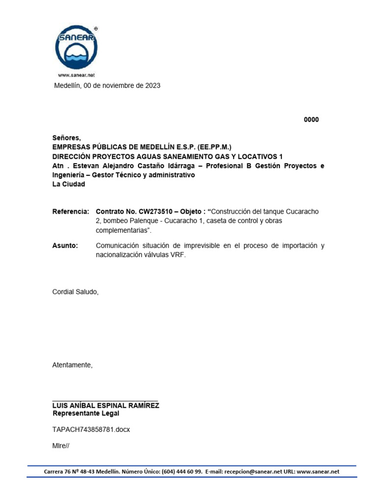 Oficio Proyectos | PDF